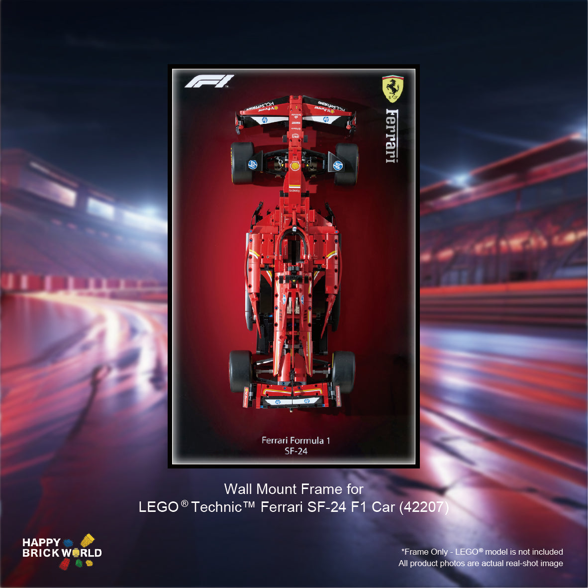 Wall Mount Display Frame for Formula 1 Racing Car Model SF-24 42207 ...