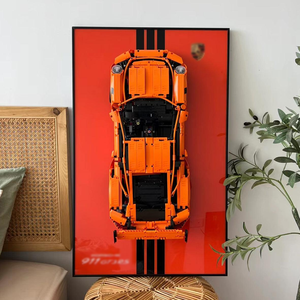 Wall Mount Display Frame for Supercar Model 42056 | Happy Brick Land