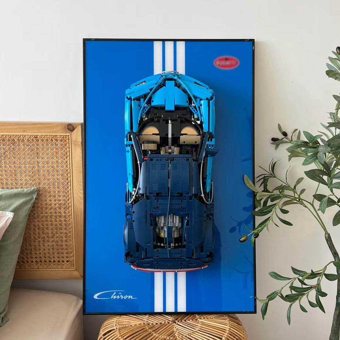 Wall Mount Display Frame for Supercar Model 42083 | Happy Brick Land