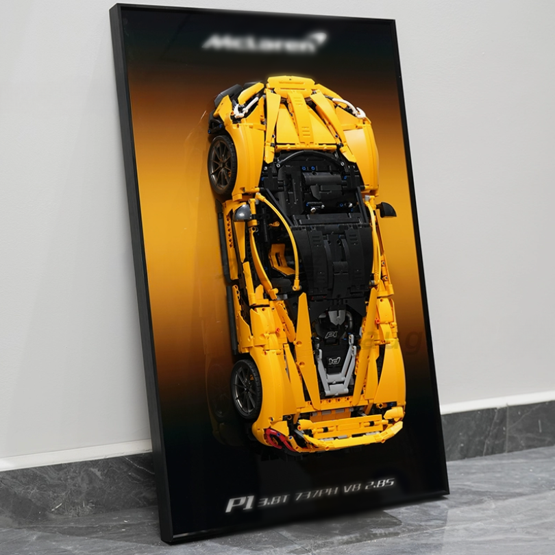 Wall Mount Display Frame for Supercar Model 42172 | Happy Brick Land