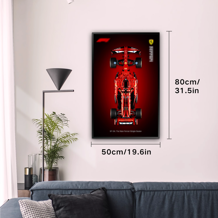Formula Racing Car Wall Mount Display Frames | Happy Brick Land