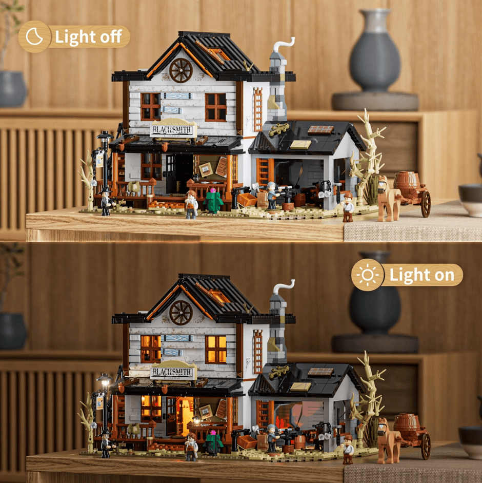 Lumibricks Old West Blacksmith L9089 – LED-Illuminated Western Forge ...