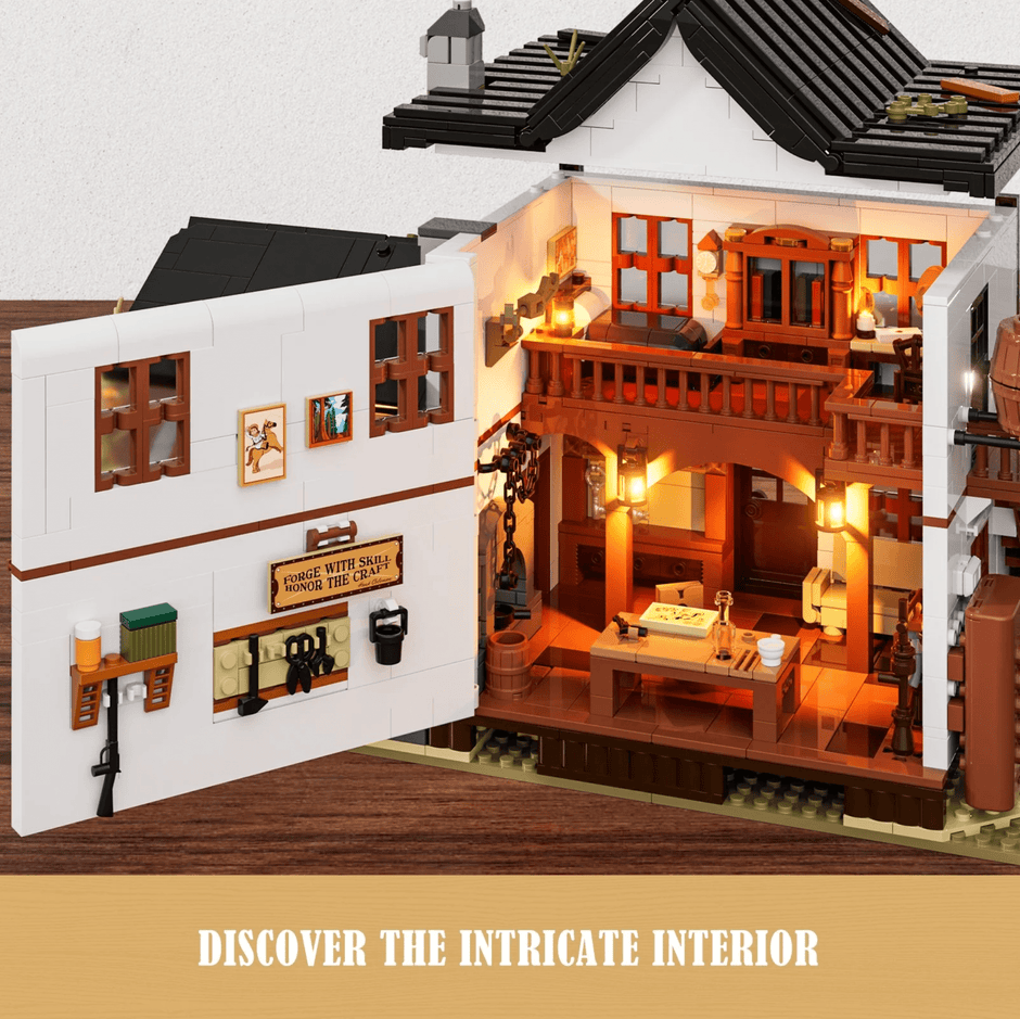 Lumibricks Old West Blacksmith L9089 – LED-Illuminated Western Forge ...