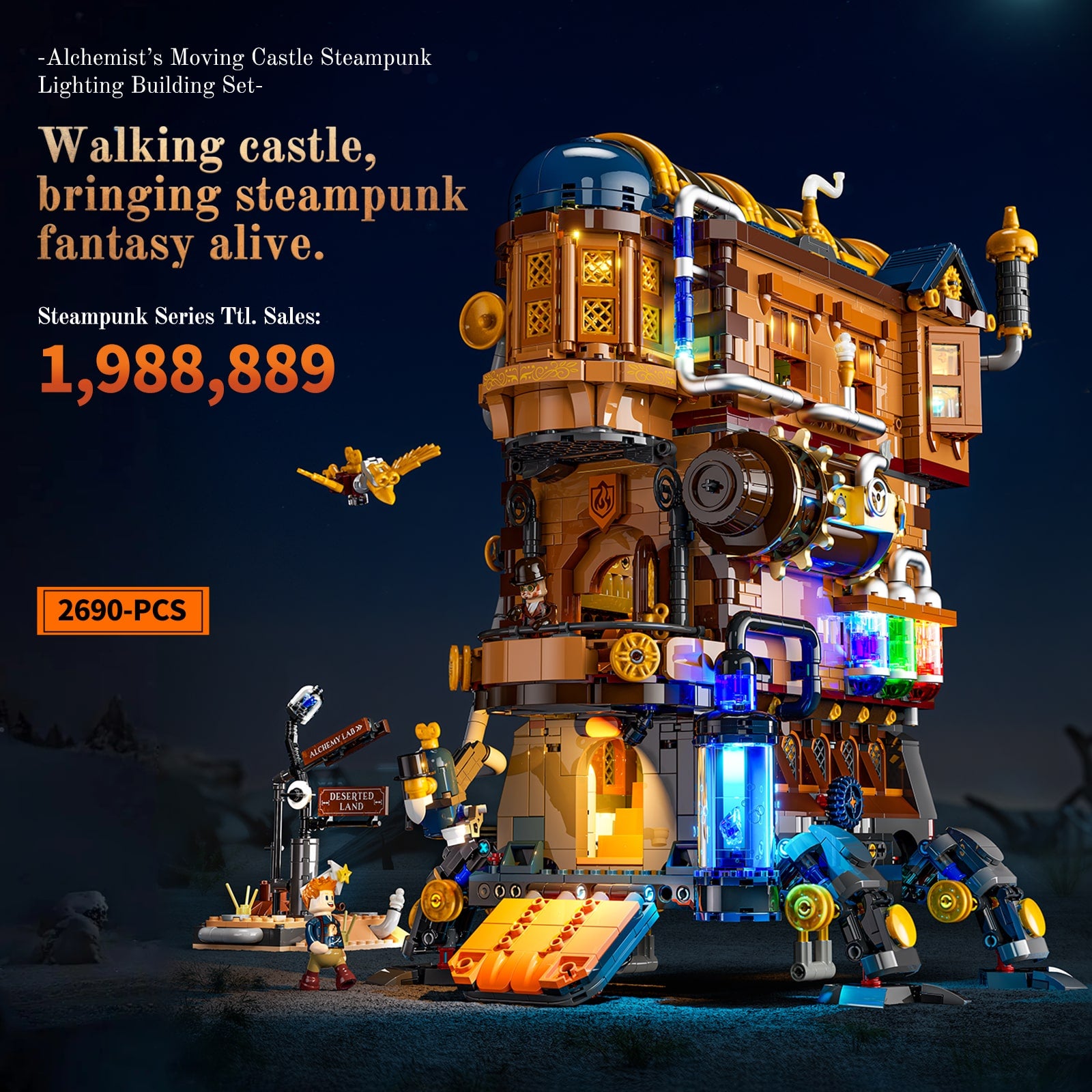 Lumibricks Alchemist’s Moving Castle (L11010) – Steampunk Fantasy Build ...