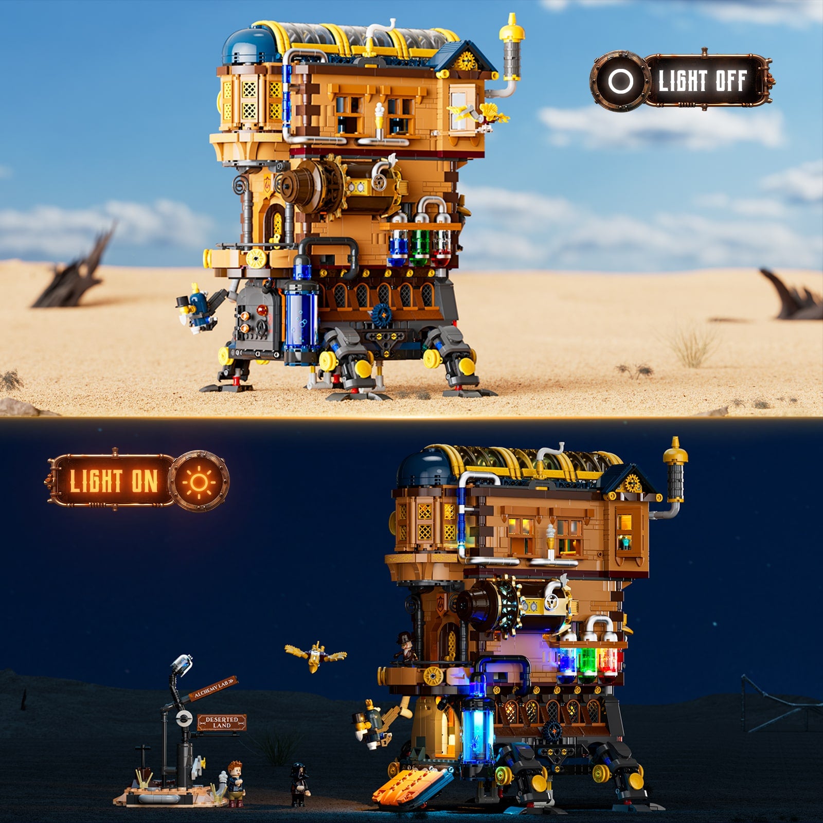 Lumibricks Alchemist’s Moving Castle (L11010) – Steampunk Fantasy Build ...