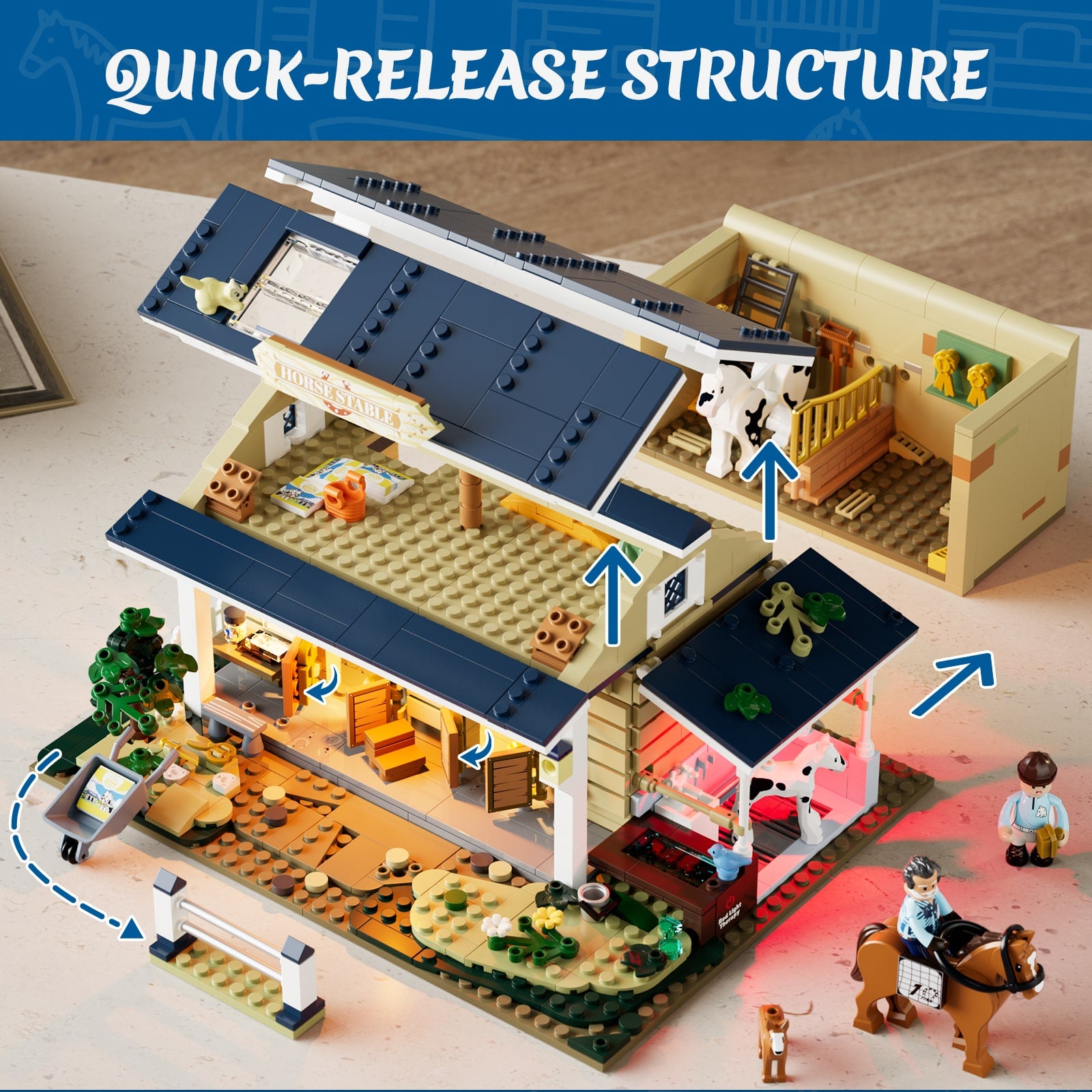 Lumibricks Horse Stable F9080 – LED-Lit Equestrian & Barn Display ...