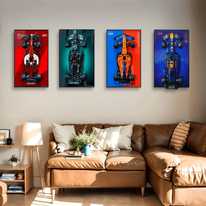 Formula Racing Car Wall Mount Display Frames | Happy Brick Land