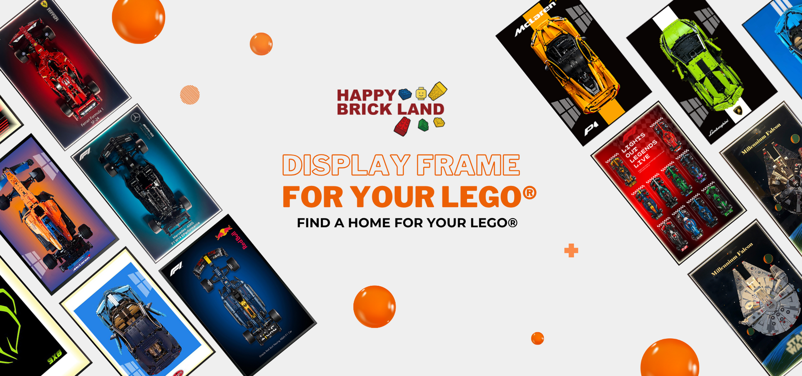 Happy Brick Land™ - Wall Mount Display for Model Cars and Light Bricks