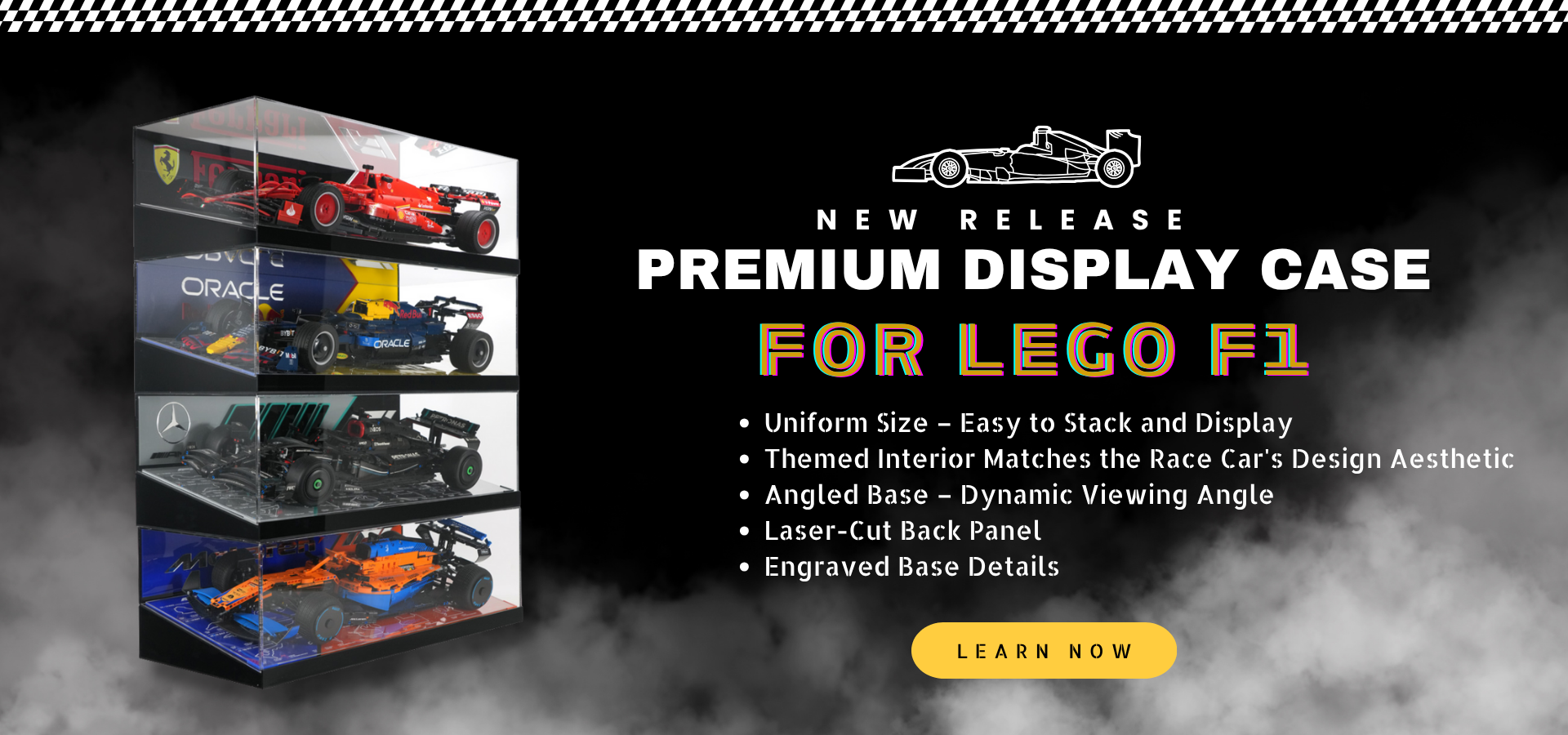 Happy Brick Land™ - Wall Mount Display for Model Cars and Light Bricks