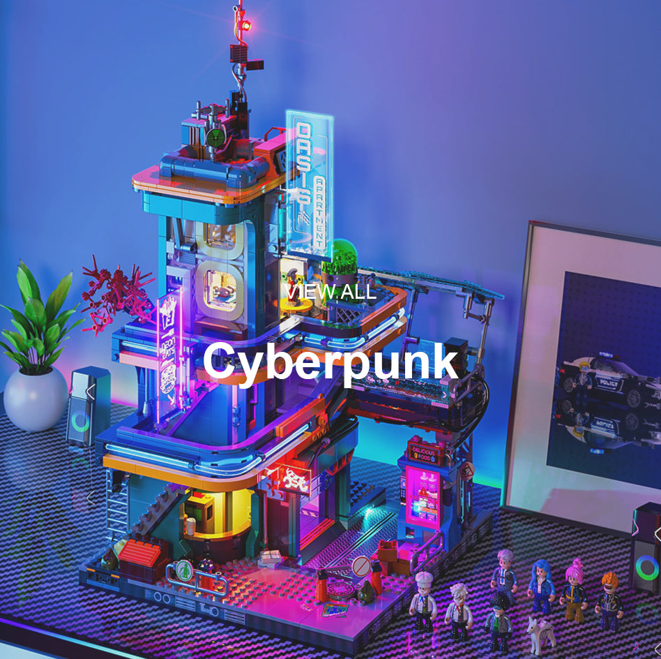 FUNWHOLE® Cyberpunk Building Sets – Light-Up Futuristic Brick Kits ...
