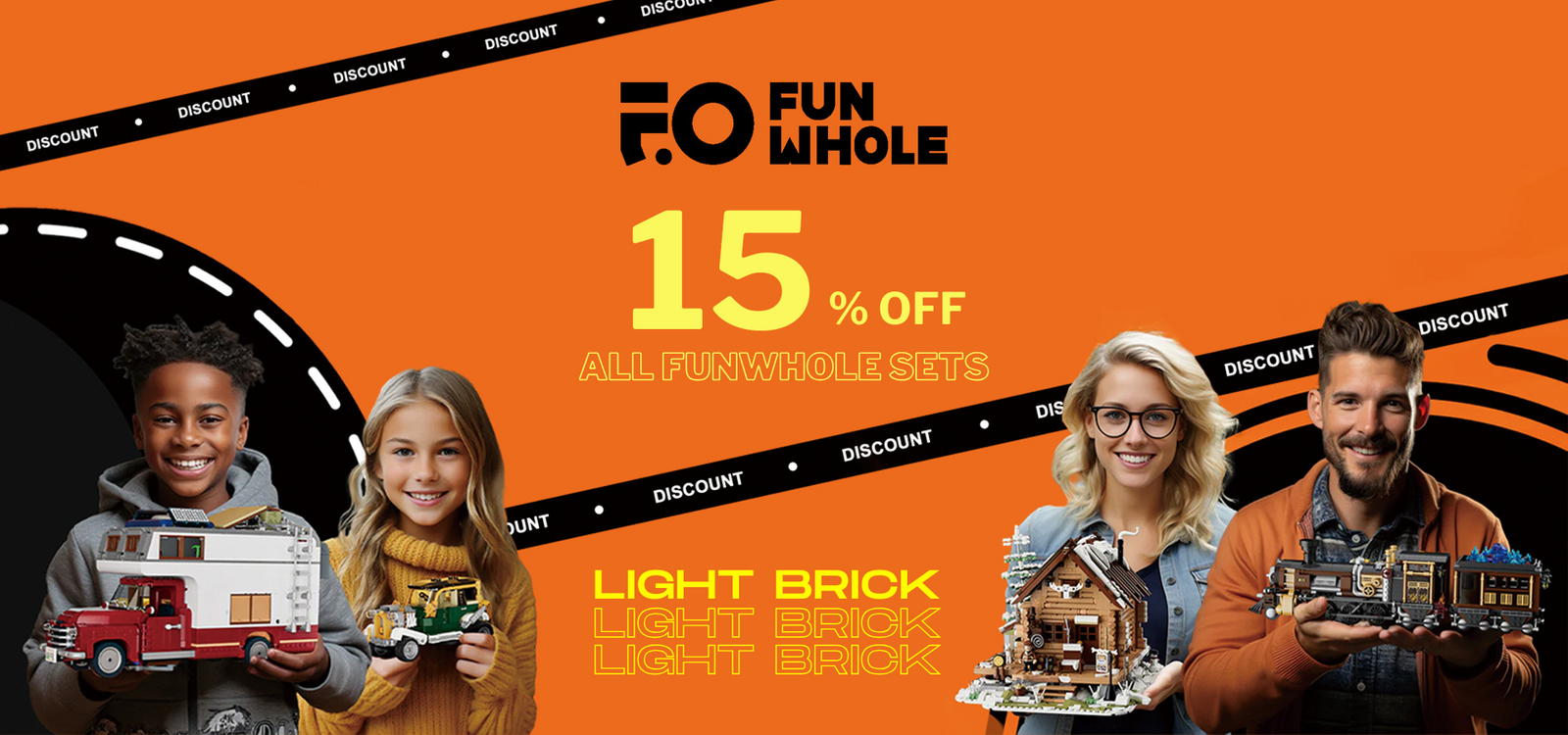 Happy Brick Land™ - Wall Mount Display for Model Cars and Light Bricks
