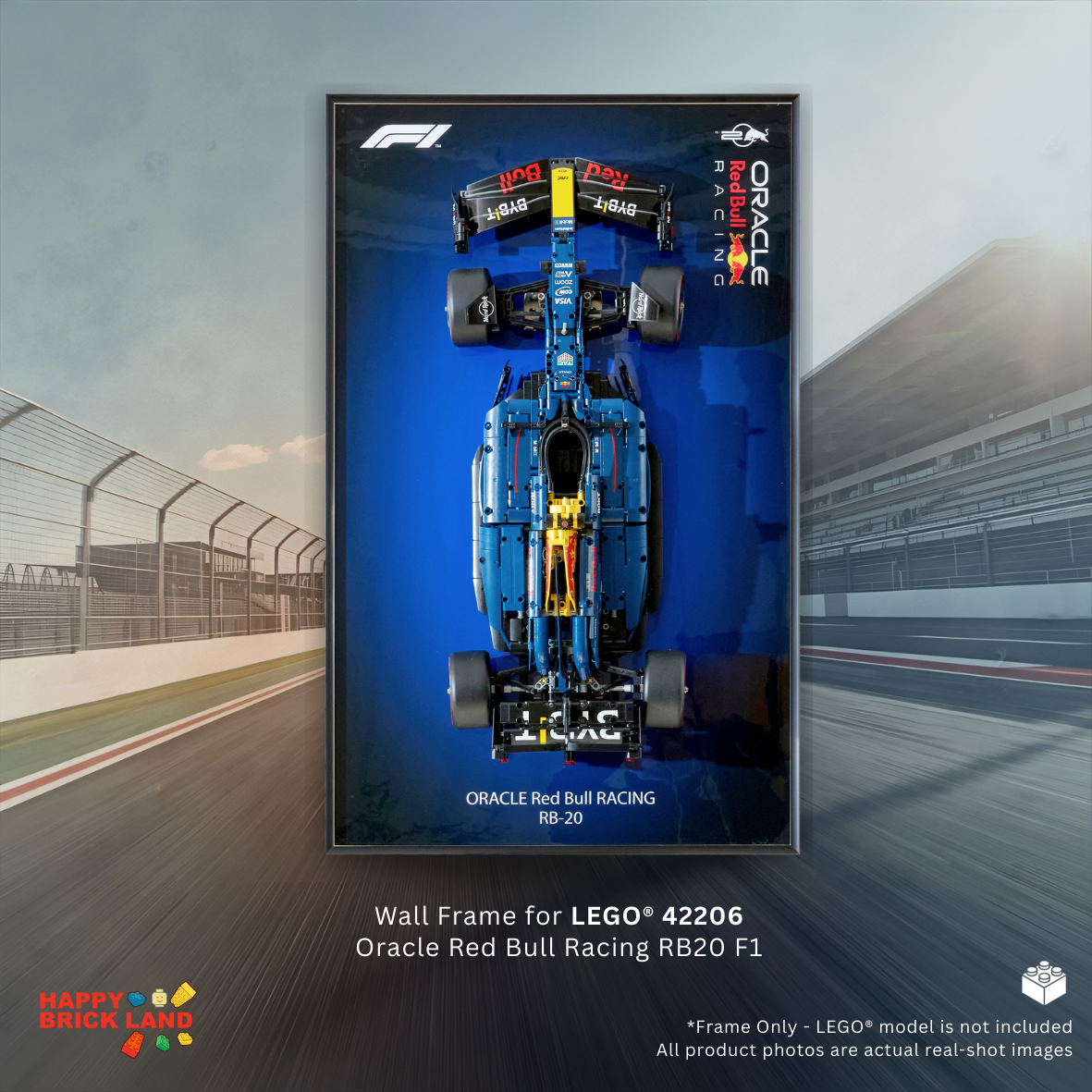 Display Frame for Formula Racing Car Model RB20 42206 | Happy Brick Land