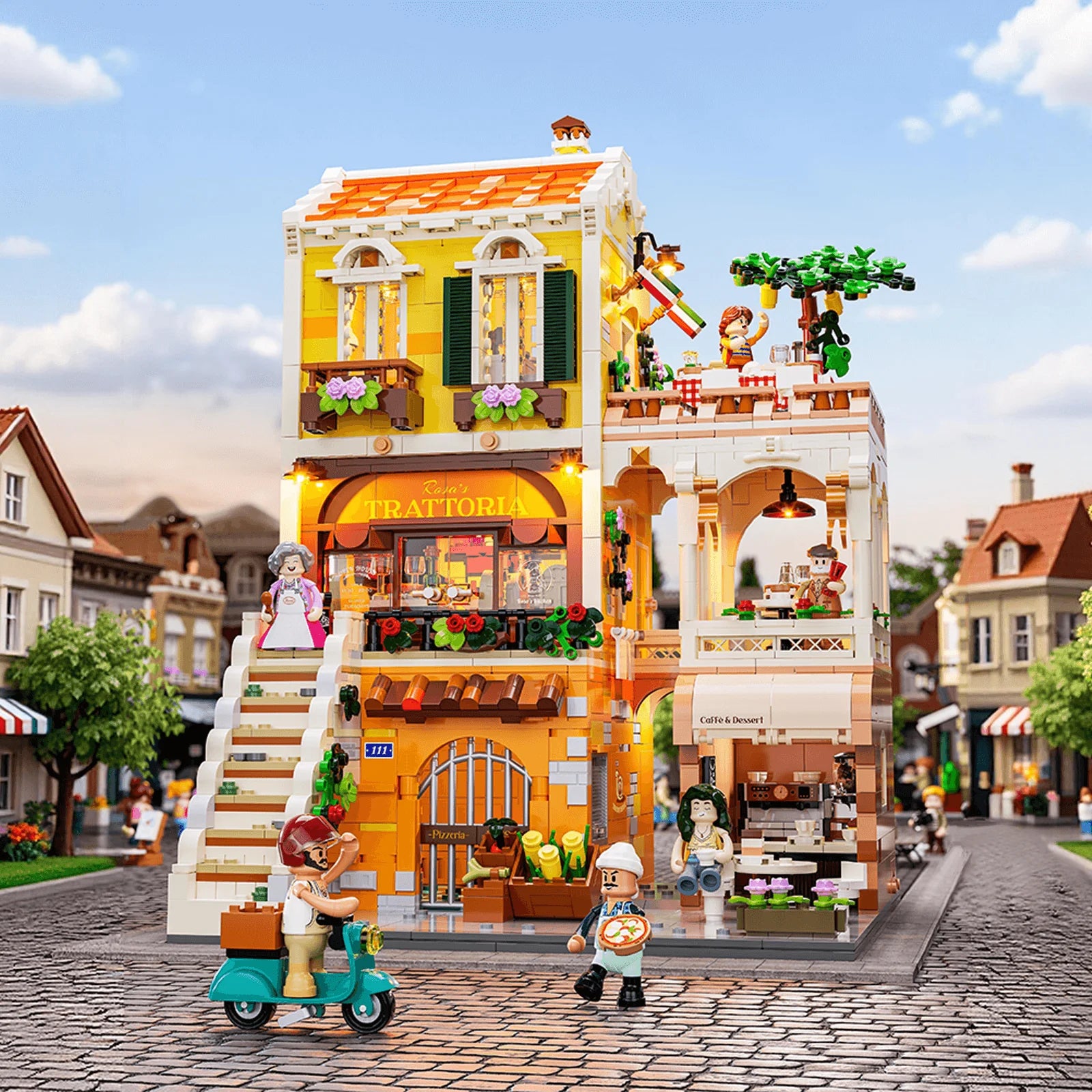 Lumibricks ltalian Homestyle Restaurant Town Life Modular Building Set ...