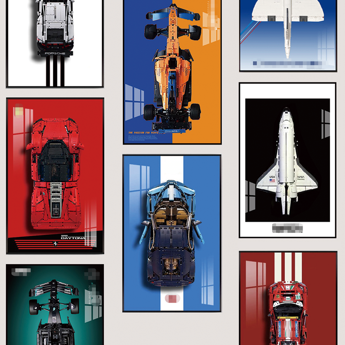 Happy Brick Land™ - Wall Mount Display for Model Cars and Light Bricks